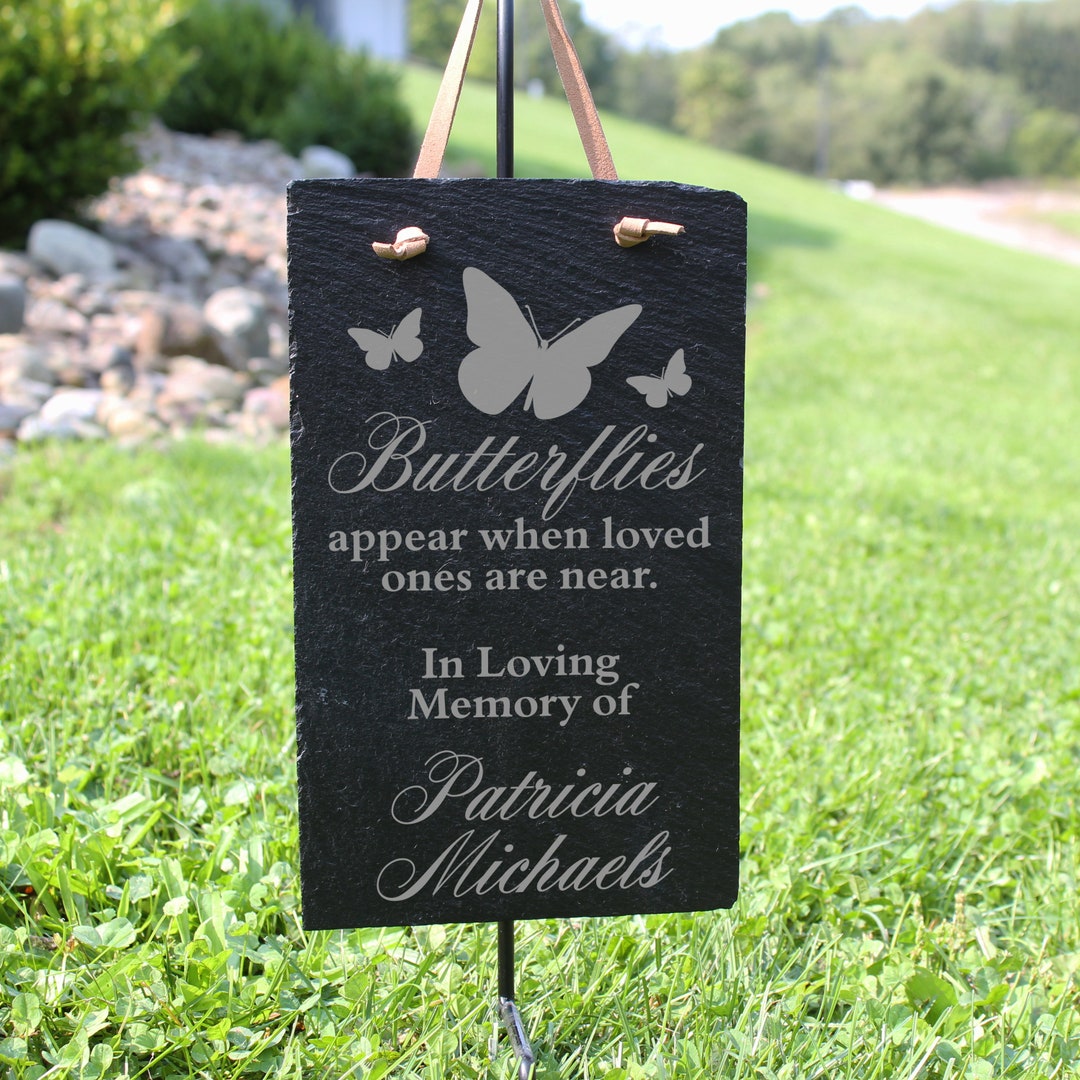 Butterfly Memorial Sign | Personalized Butterfly Memorial Garden Sign ...