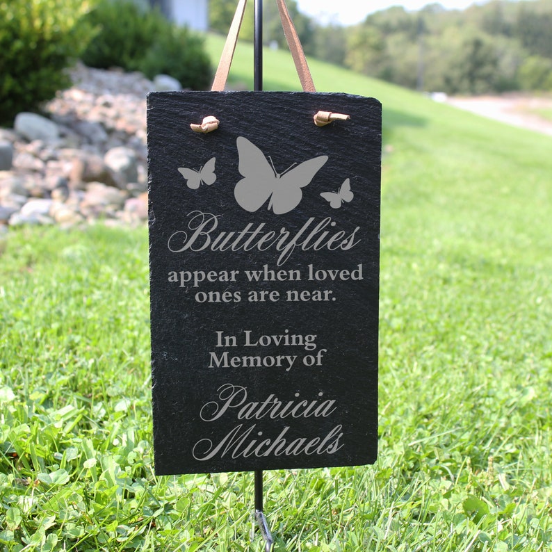 Butterfly Memorial Sign Personalized Butterfly Memorial - Etsy