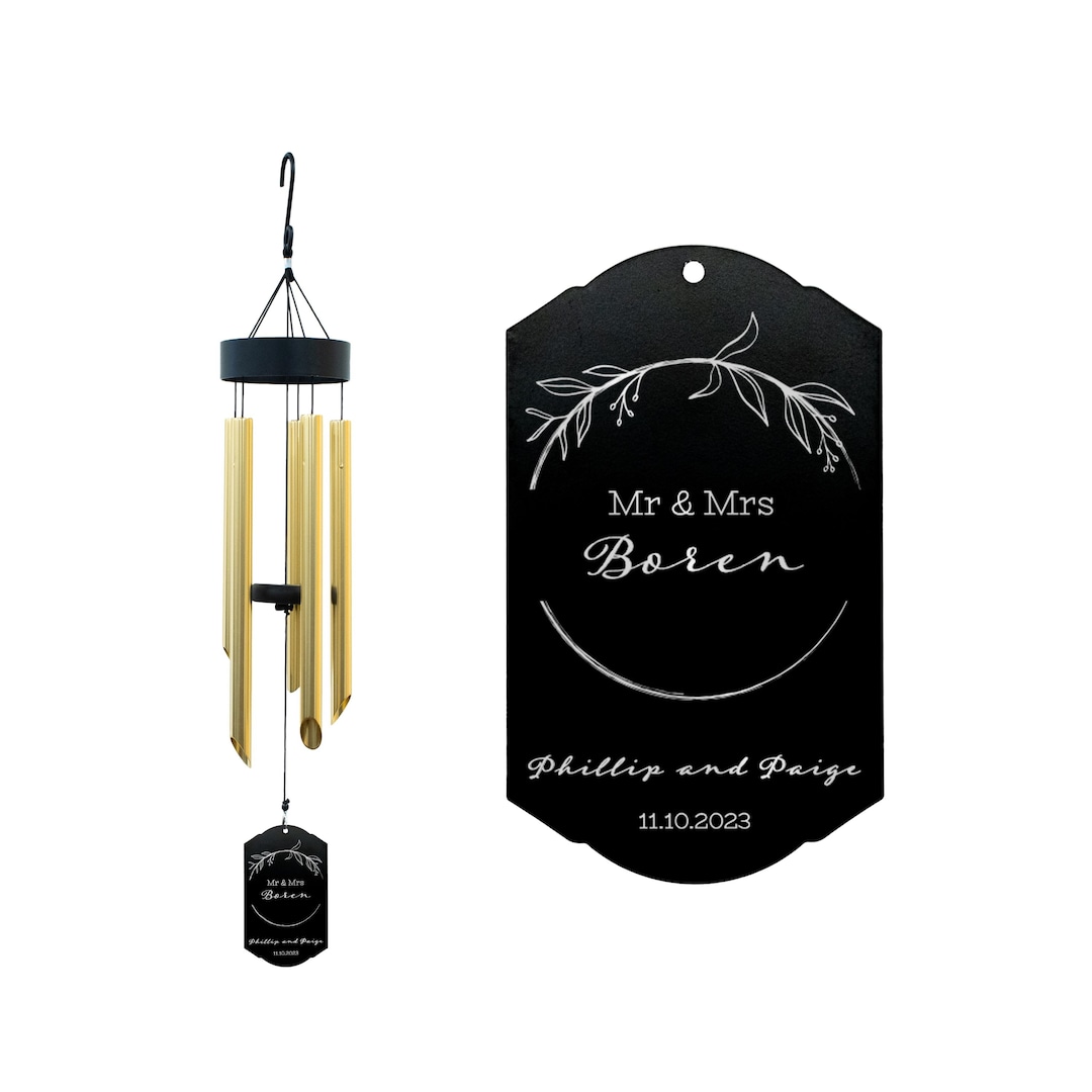 Mr & Mrs Wind Chime | Personalized Wedding Wind Chime | Mr and Mrs ...