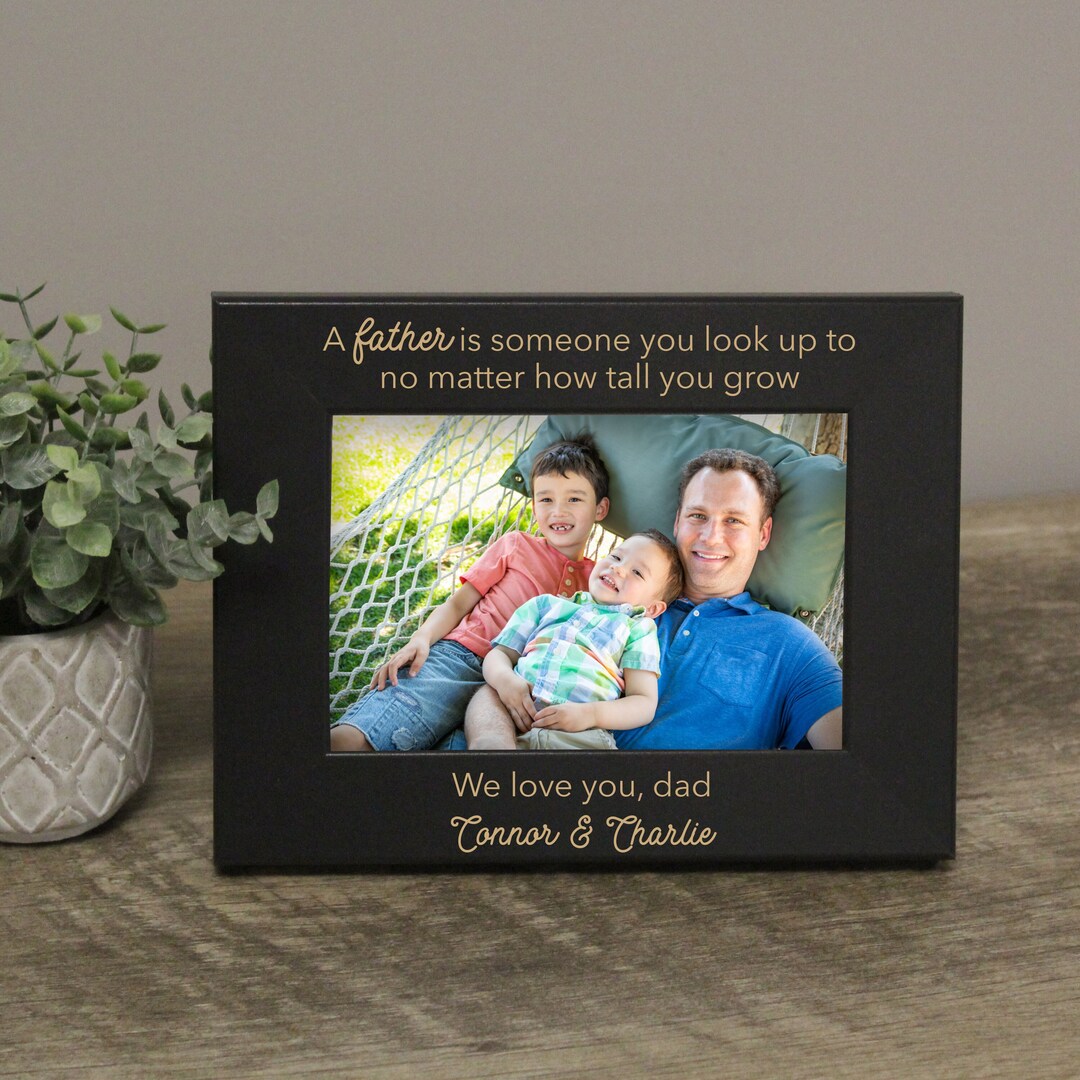 Dad Picture Frame Personalized Dad & Son 4x6 Picture Frame Father's Day ...