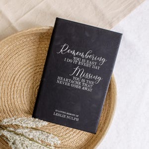 Remembering You Grief Journal | Personalized Memorial Journal ...