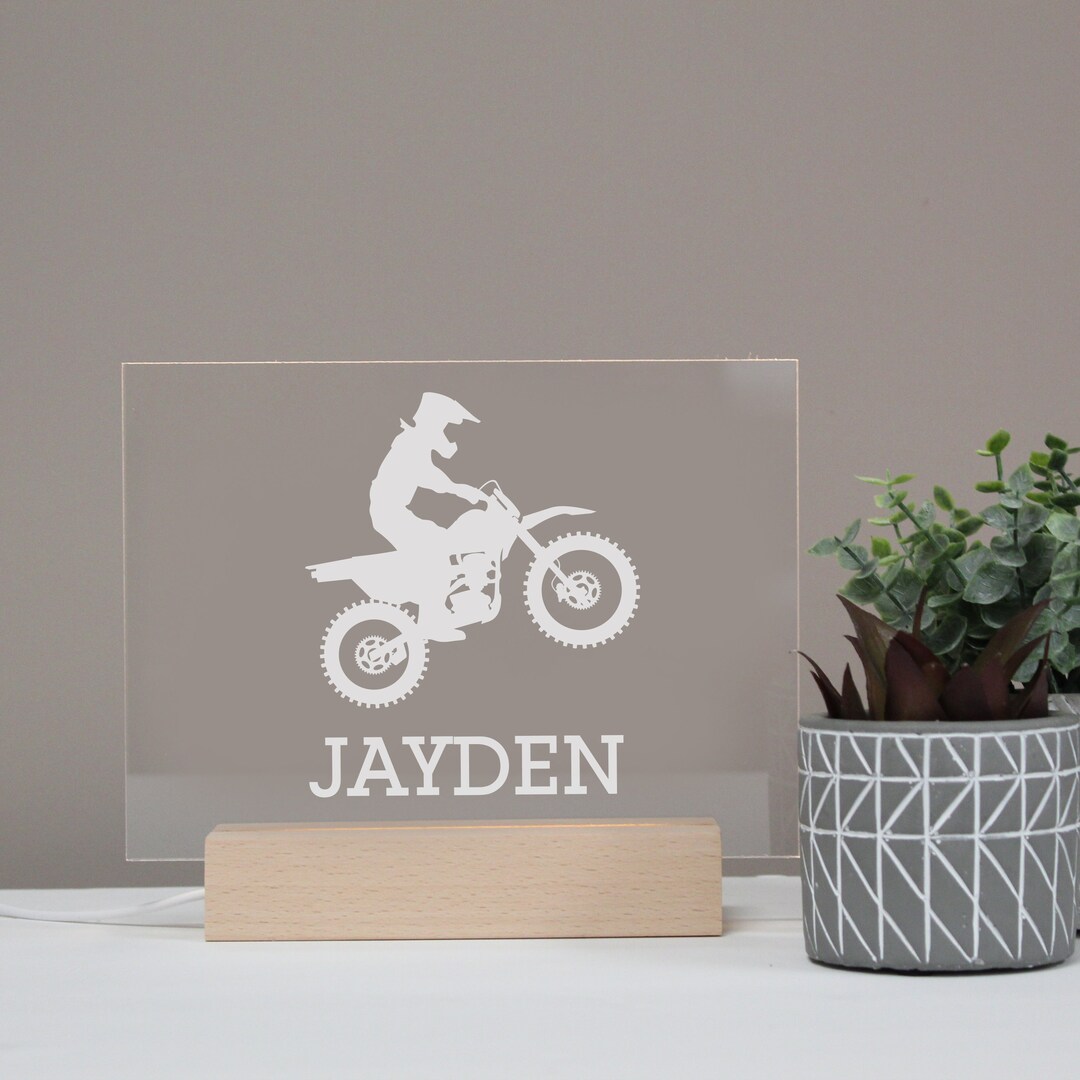 Dirt Bike Night Light | Motocross Night Light | Personalized Night ...