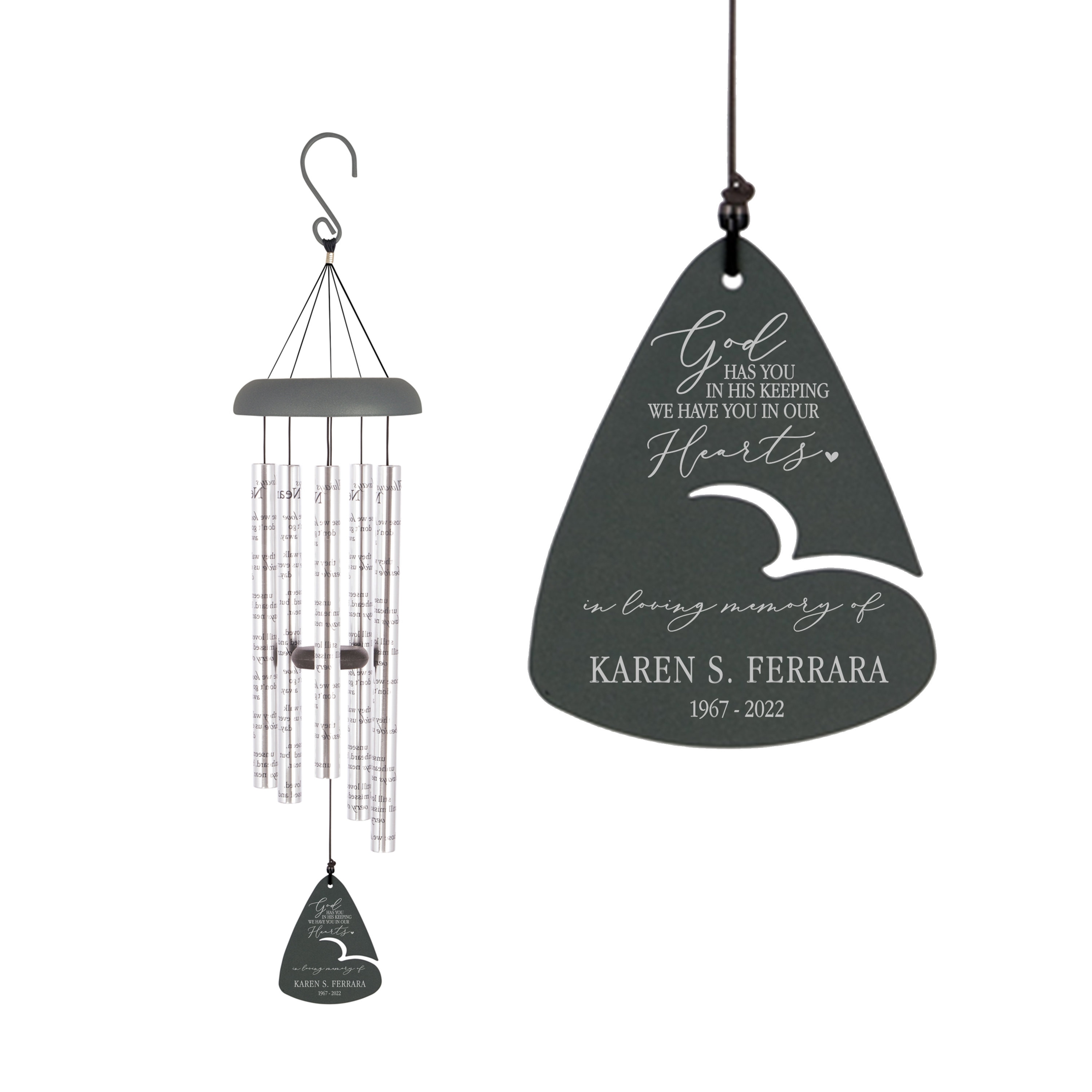 God Has You Wind Chime Religious Wind Chime in Memory Wind - Etsy