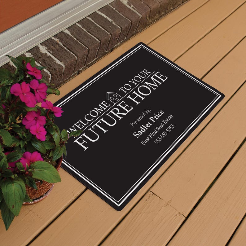 Realtor Welcome Door Mat | Personalized Realty Door Rug | Welcome to ...