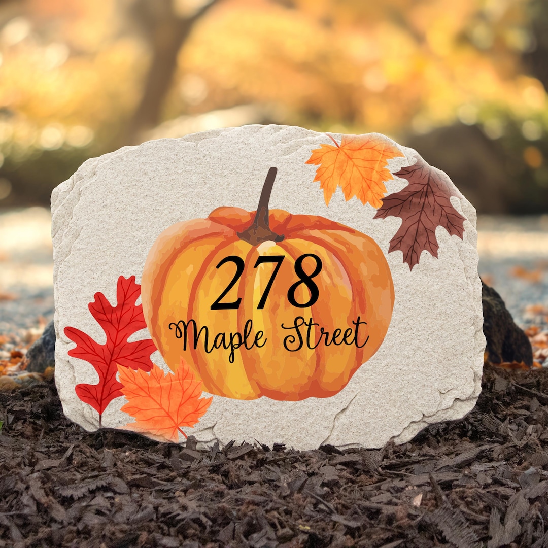 Personalized Garden Stone | Fall Decor Garden Stone | Gifts for Garden ...