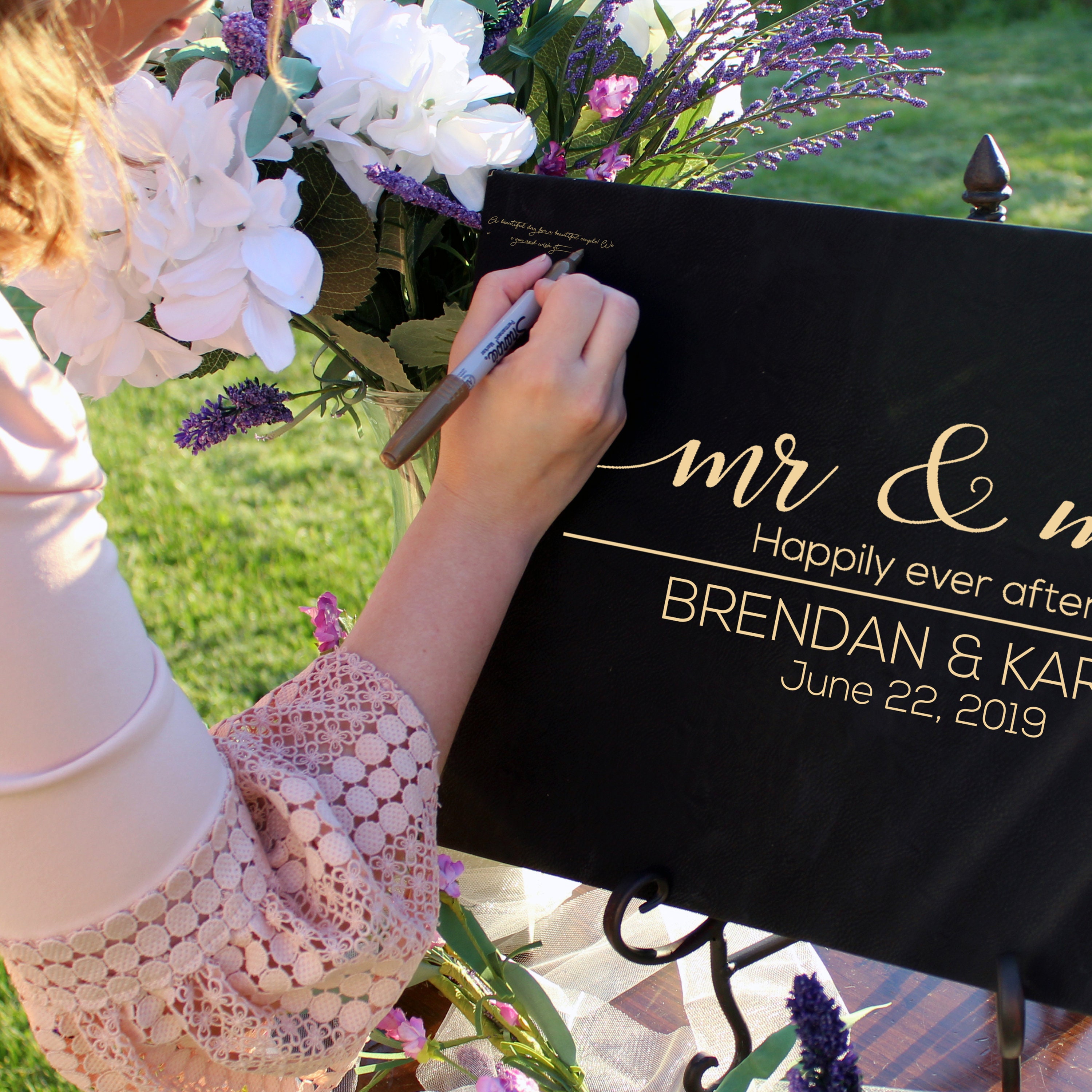 Personalized Wedding Guest Signature Board Wedding Guest | Etsy