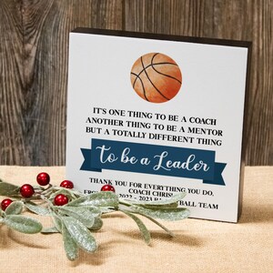 Thank You Coach Plaque Personalized Coach Christmas Gift Sports Coach ...