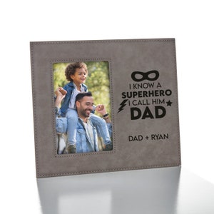 Dad Superhero Picture Frame Dad is a Super Hero Picture Frame Father ...