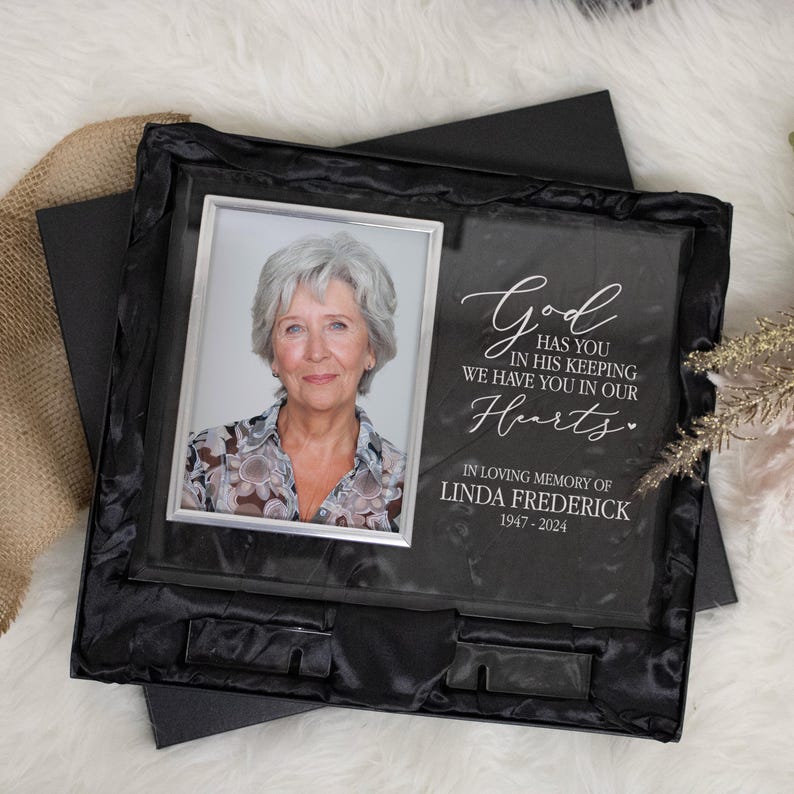 Religious Memorial Picture Frame | Personalized Sympathy Picture Frame ...