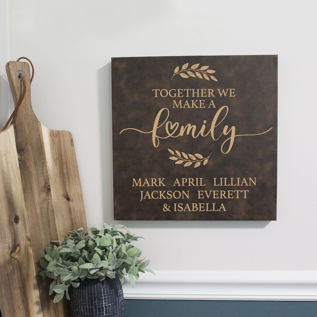 Blended Family Sign | Together We Make a Family Wall Sign ...