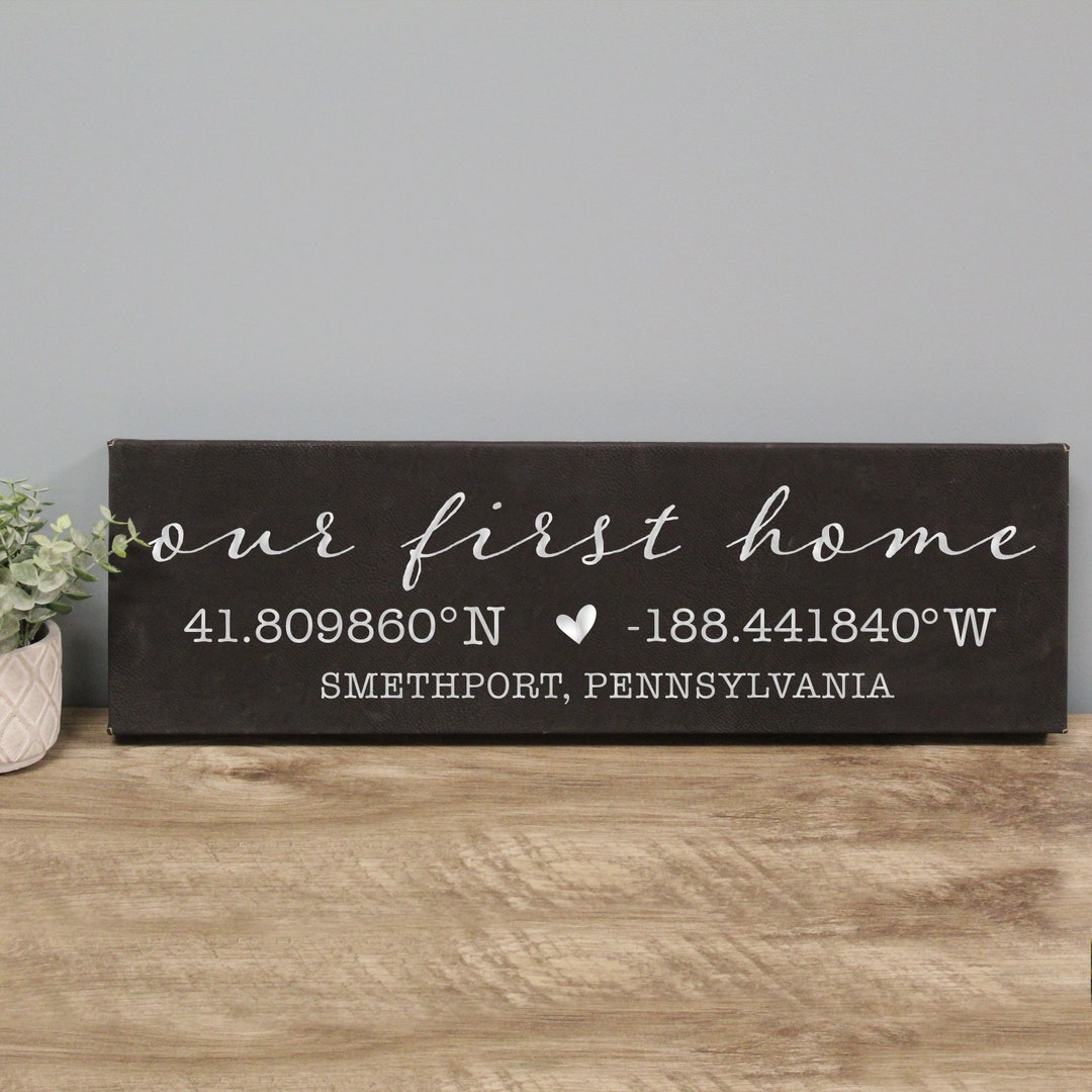 Our First Home Gift | Coordinates First Home Sign | First Time ...