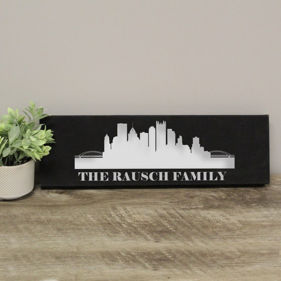 Pittsburgh Skyline Wall Sign Personalized Pittsburgh Wall | Etsy