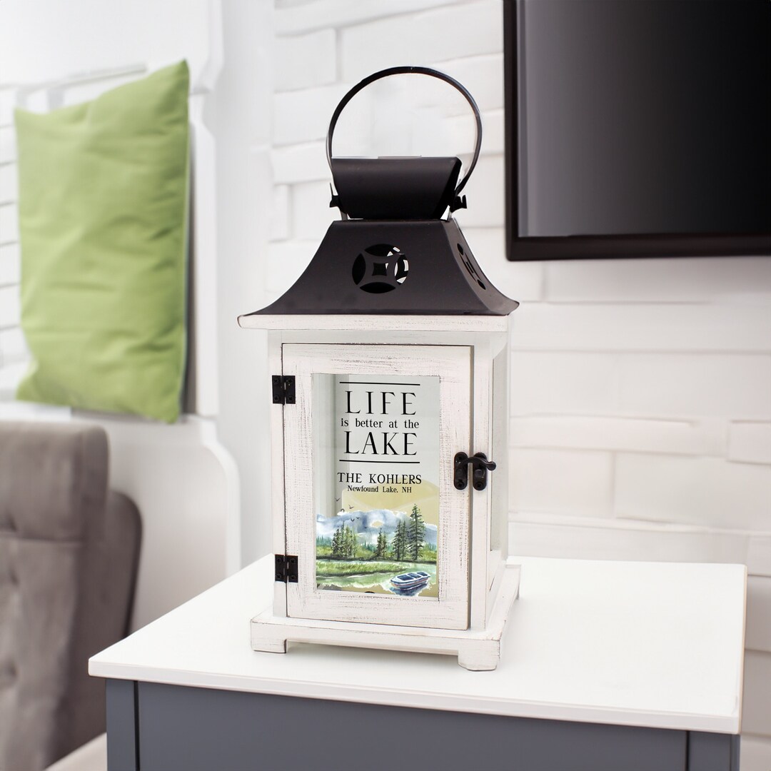 Lake House Decor Personalized Lake House Gifts Lake House Lantern ...