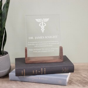 Doctor Retirement Plaque | Engraved Medical Professional Retirement ...