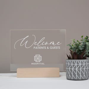 Office Welcome Sign Personalized With Logo | Office LED Light | Custom ...