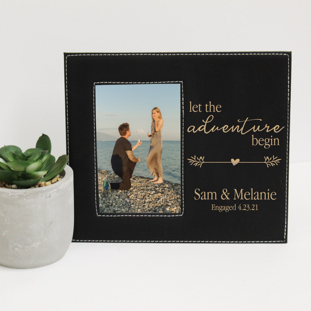 Engagement Picture Frame | Let the Adventure Begin Picture Frame ...