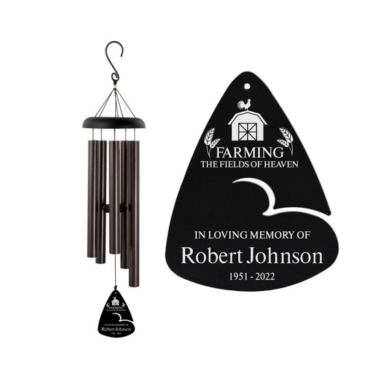 Farming in Heaven Wind Chime Farm Memorial Wind Chime - Etsy