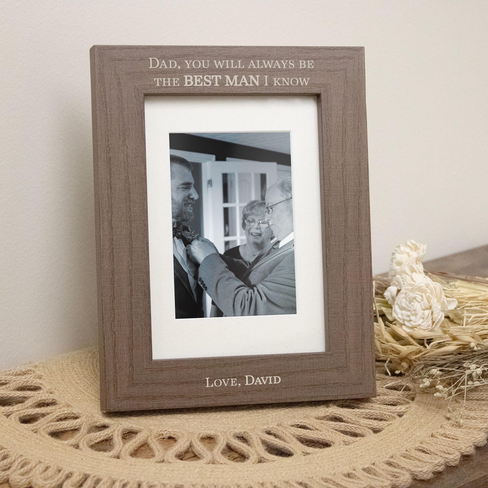 Dad Best Man Picture Frame | Personalized Father of the Groom Gift ...