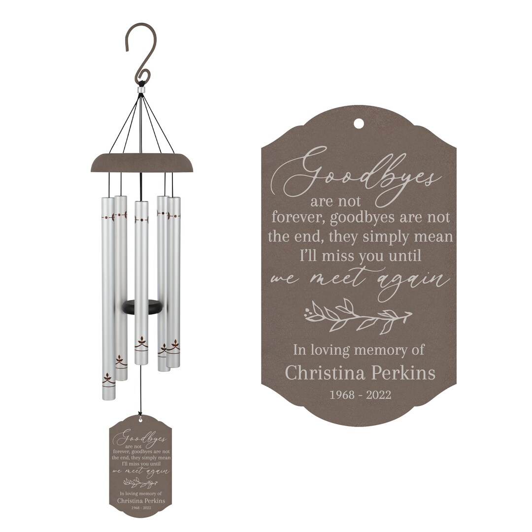 Goodbyes Are Not Forever Wind Chime Remebrance Wind Chime - Etsy