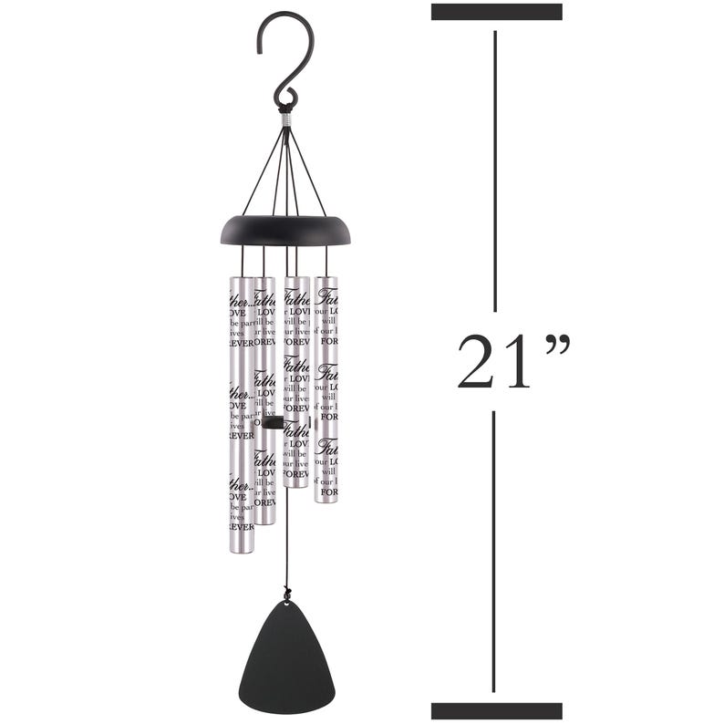 Dad Memorial Wind Chime | Forever in Our Hearts Father Sympathy Wind ...