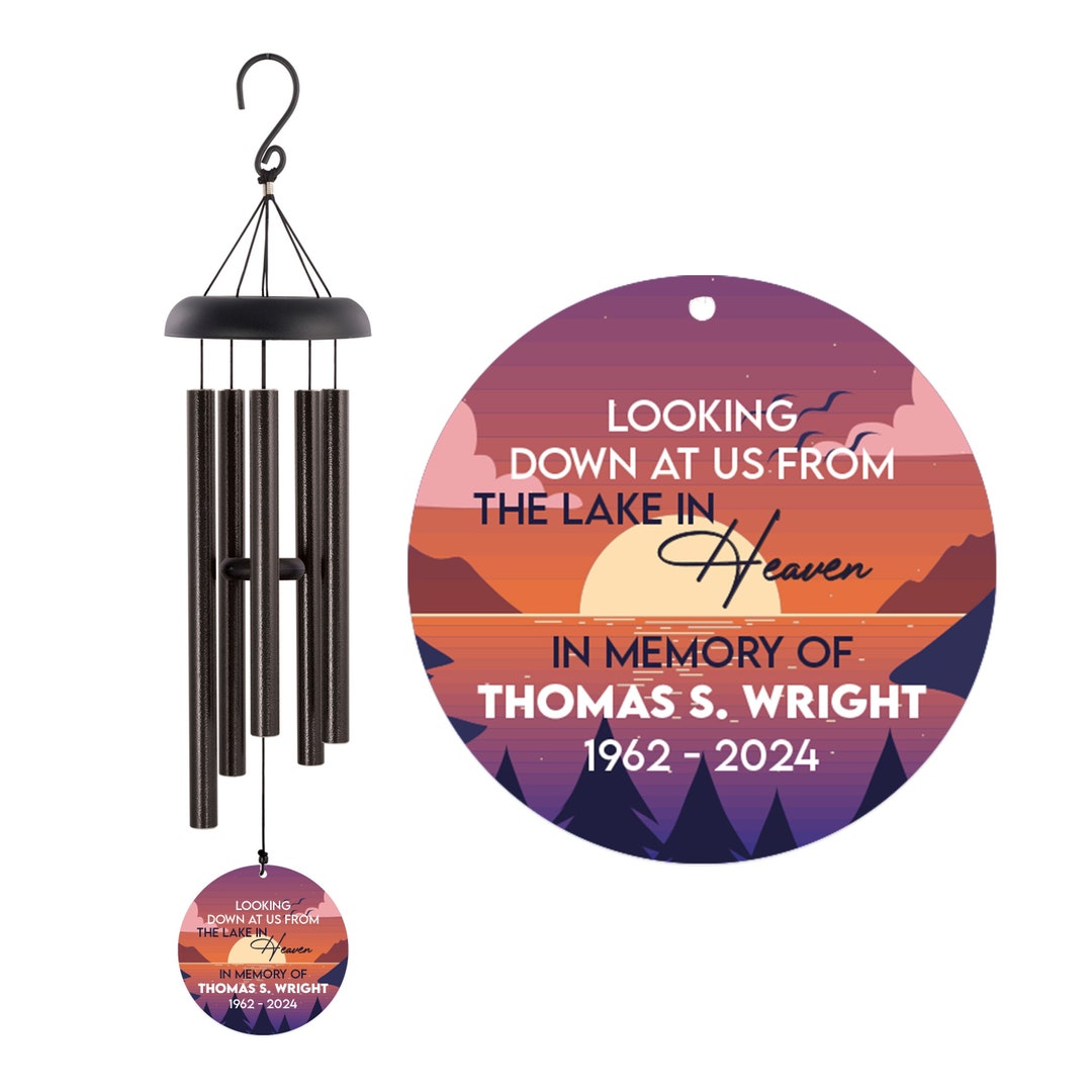 Lake Memorial Chime | Sunset Lake Sympathy Garden Chime | Lake Memorial ...