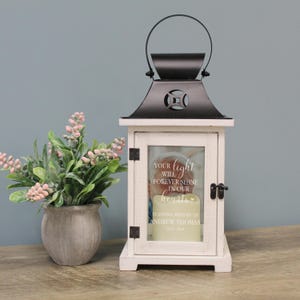Custom Memorial Lantern | Light Shines Memorial Lantern | in Memory of ...