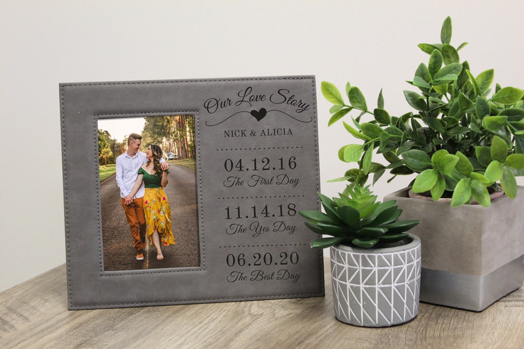 Personalized Our Love Story Timeline Picture Frame Love - Etsy