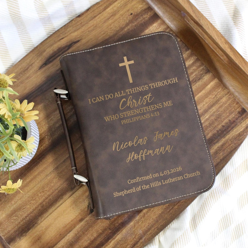 Personalized Confirmation Bible Cover | Catholic Confirmation | Christ ...
