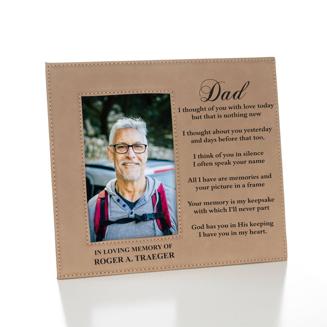 Dad Memorial Picture Frame Thought of You With Love Today Frame Custom ...