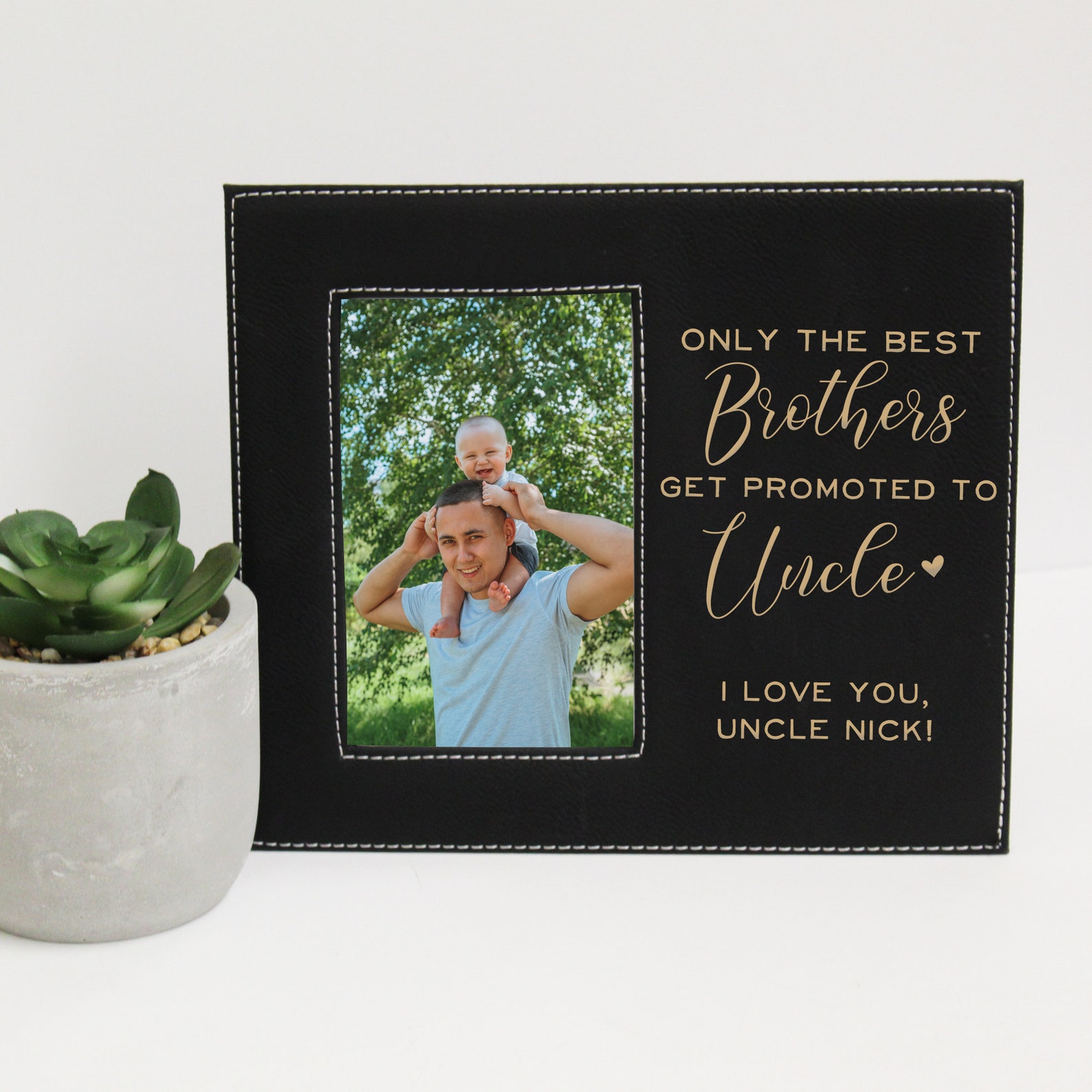 Promoted to Uncle Picture Frame New Uncle Picture Frame - Etsy UK