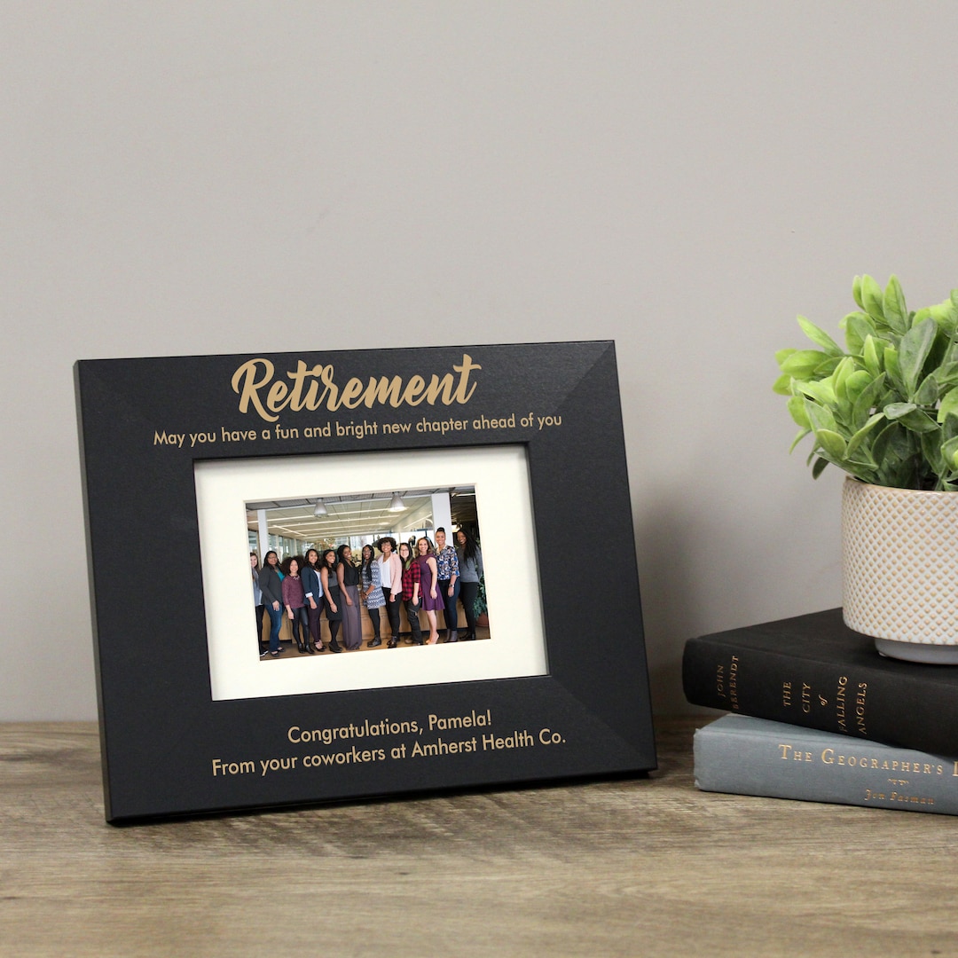 Retirement Picture Frame | Personalized Retirement Gift From Coworkers ...