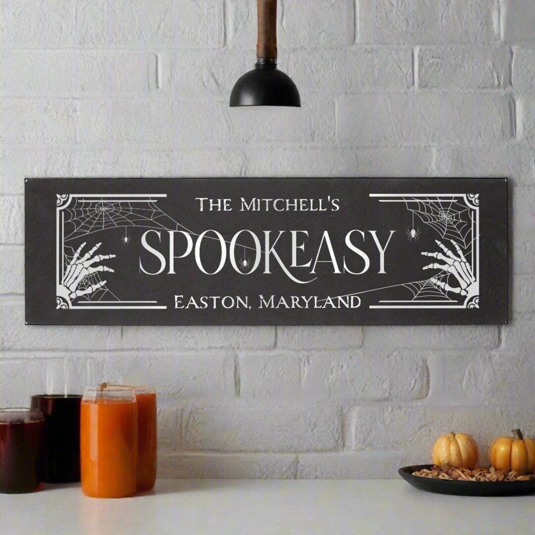 Spookeasy Halloween Sign Halloween Bar Decor Spookeasy Sign Gothic ...