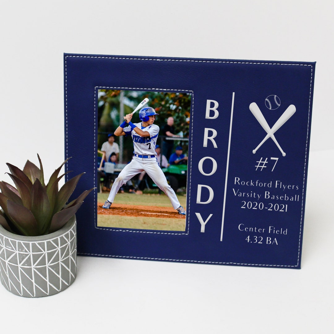 Baseball Picture Frame Baseball Player Picture Frame Gift Personalized ...