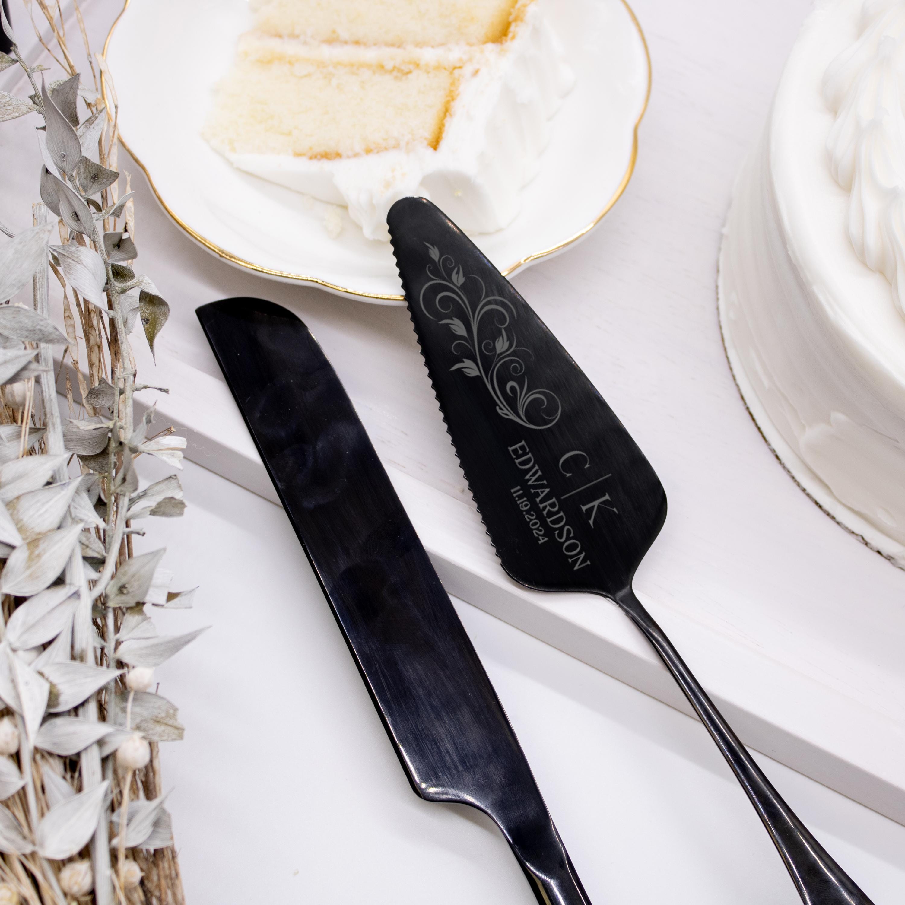 Wedding Server Set Engraved | Personalized Wedding Cake Cutting Set ...