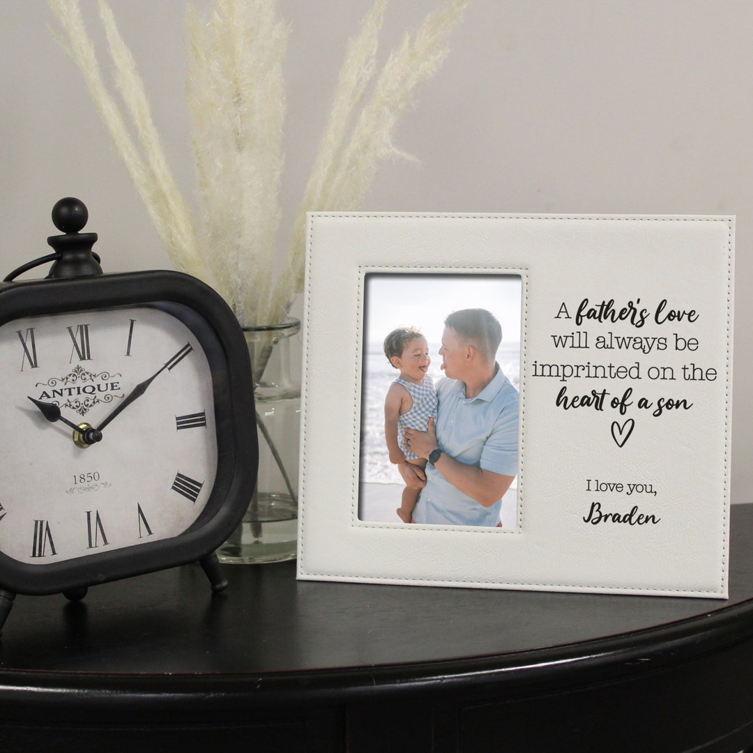 Dad and Son Picture Frame A Father's Love Picture Frame Father's Day ...