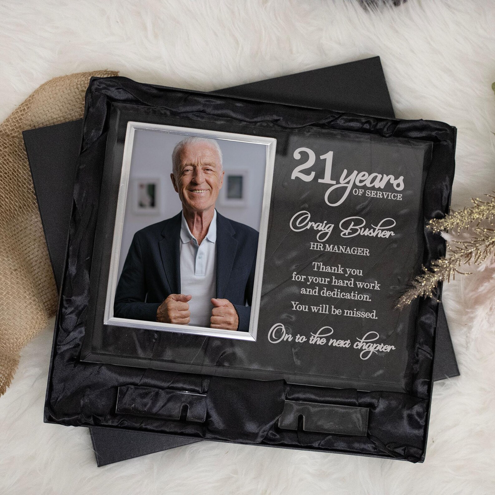 Retirement Years Picture Frame | Personalized Retirement Party Gift ...