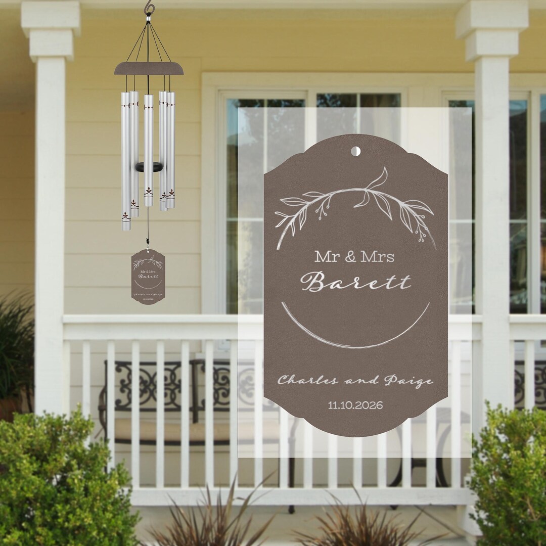 Mr & Mrs Wind Chime | Personalized Wedding Wind Chime | Mr and Mrs ...