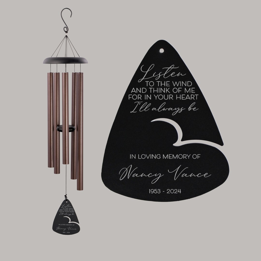 Listen to the Wind Memorial Wind Chime for Outdoors | Personalized ...