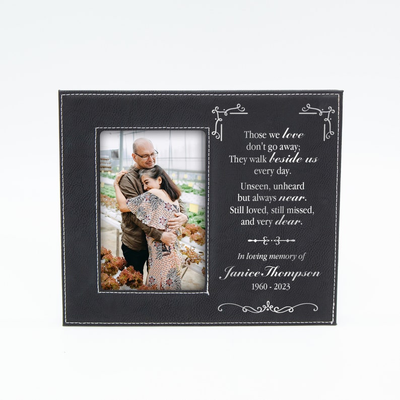 Those We Love Don't Go Away Picture Frame | Personalized Memorial ...