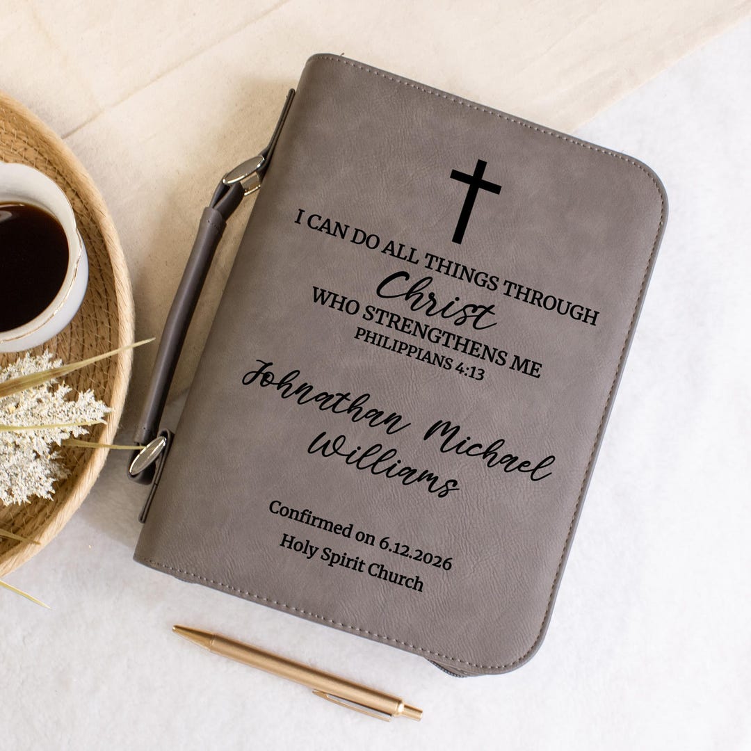 Personalized Confirmation Bible Cover | Catholic Confirmation | Christ ...