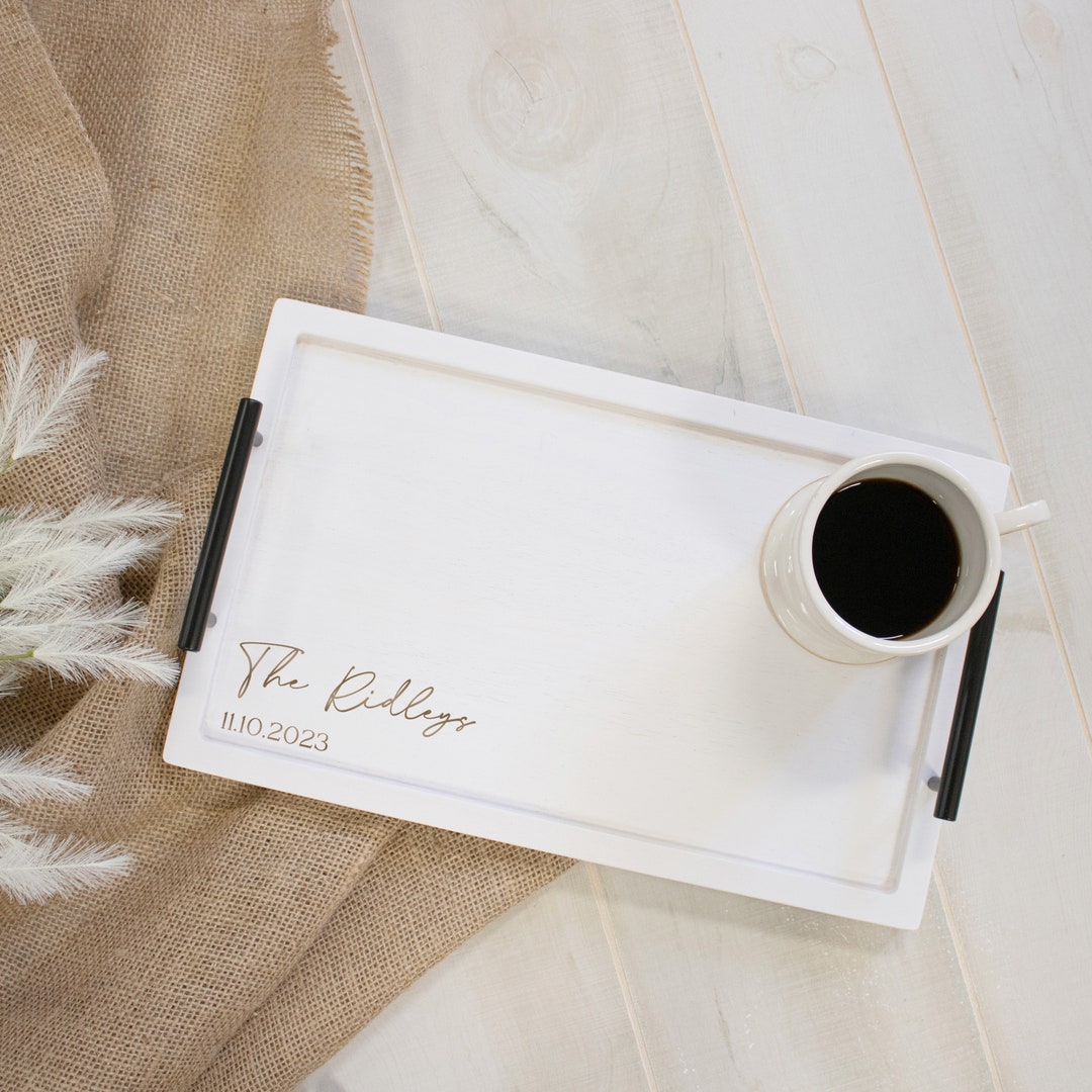 Personalized Couple Names and Wedding Date Wood Serving Tray With ...