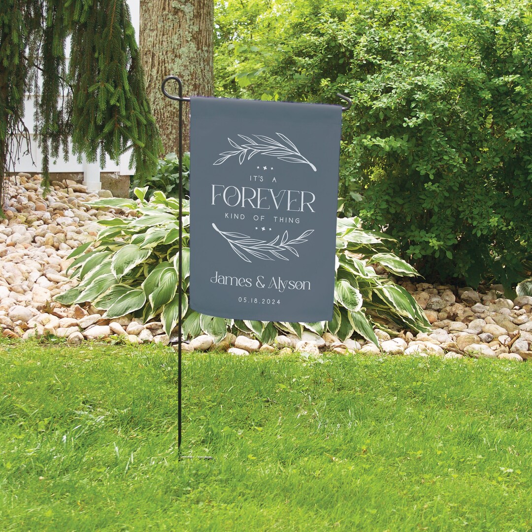 Forever Wedding Welcome Flag | Personalized Wedding Yard Flag | Wedding ...