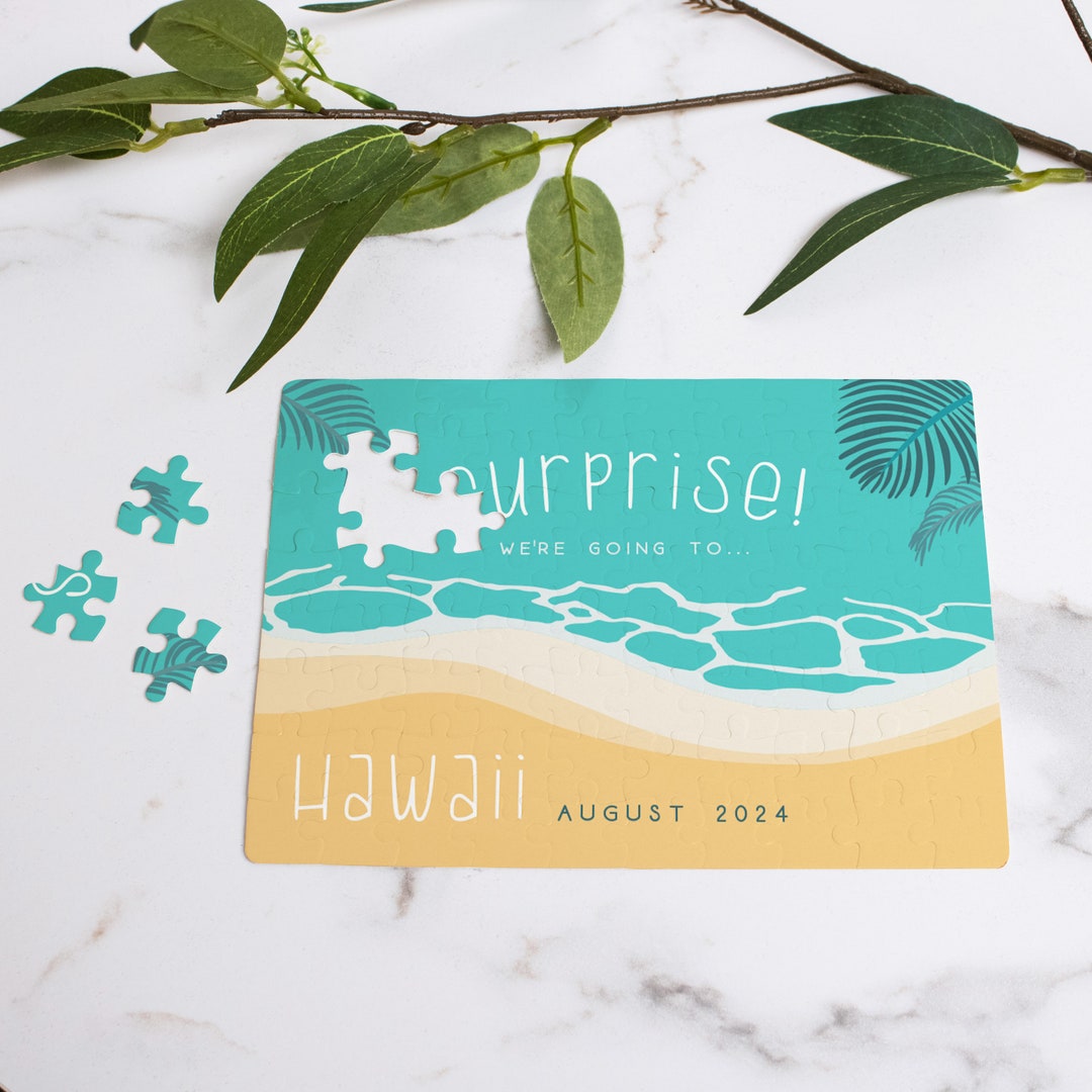 Beach Vacation Reveal Puzzle | Vacation Announcement Puzzle ...