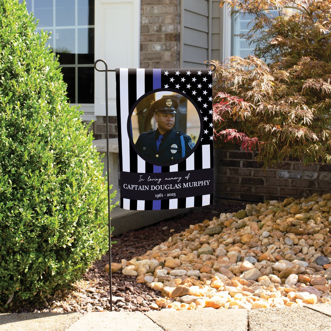 Police Memorial Garden Flag | Police Officer Yard Flag | Police ...