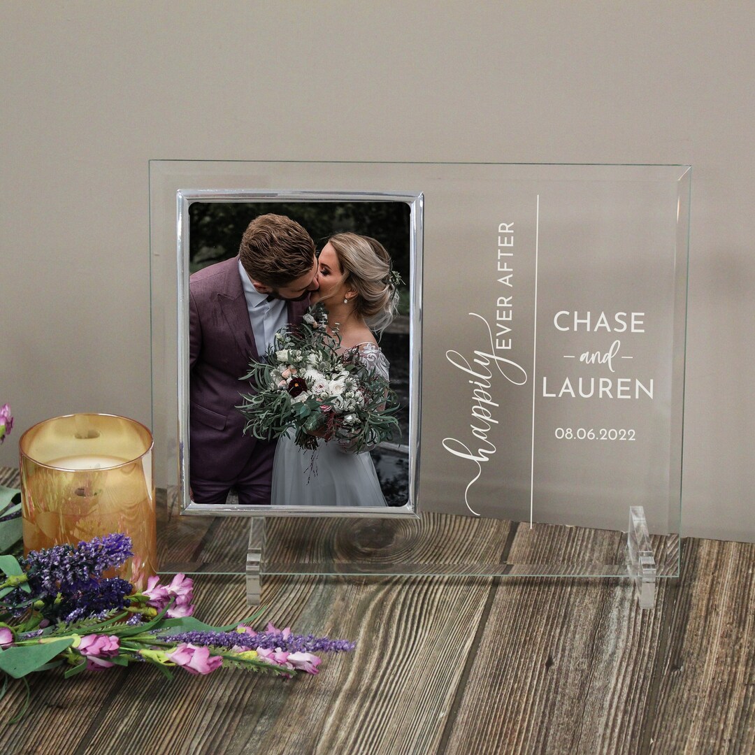 Happily Ever After Picture Frame | Engraved Wedding Picture Frame ...