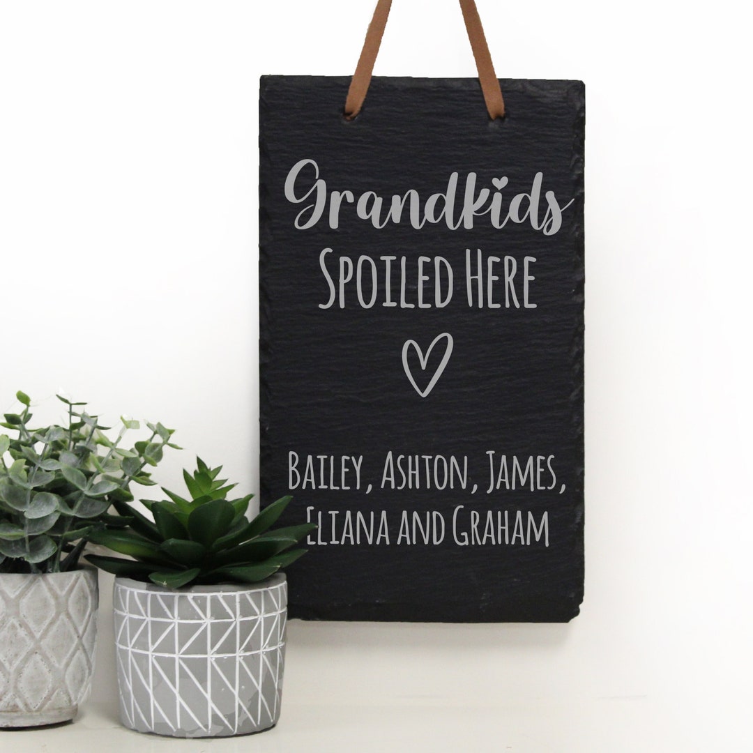 Grandkids Spoiled Here Sign Grandma Wall Sign Mother's Day Gift for ...