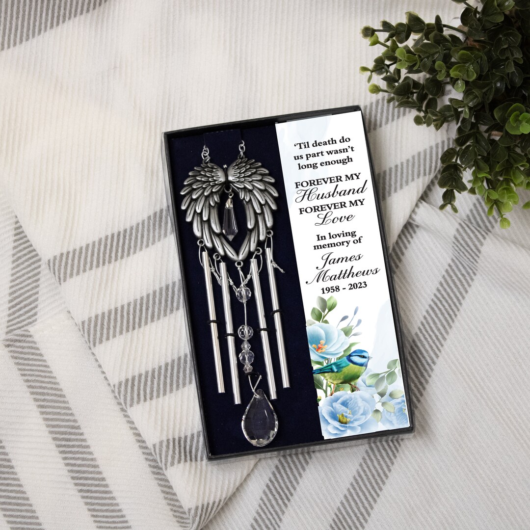 Husband Memorial Wind Chime | Sympathy Gift for Loss of Husband ...