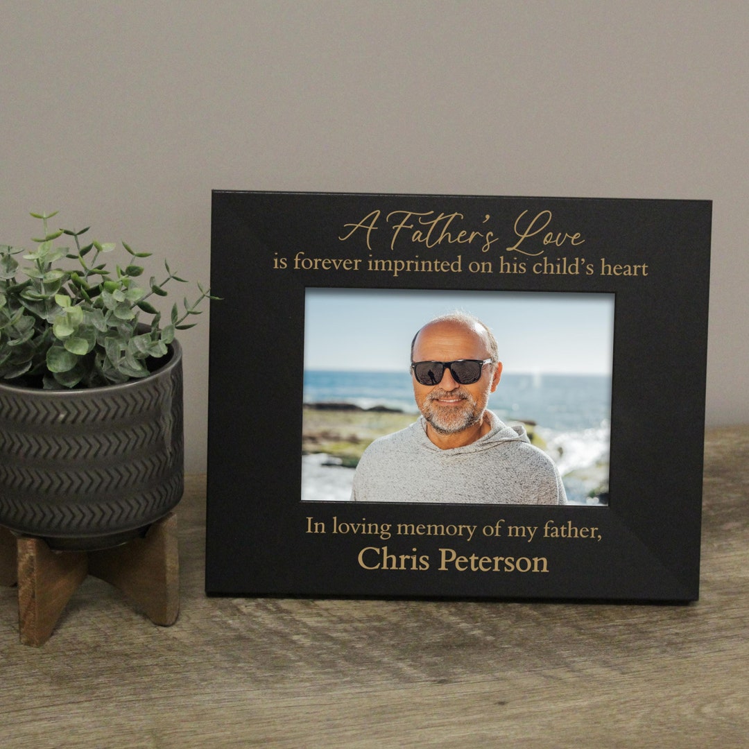 Dad Memorial Picture Frame | in Memory of Dad Frame | Loss of Father ...