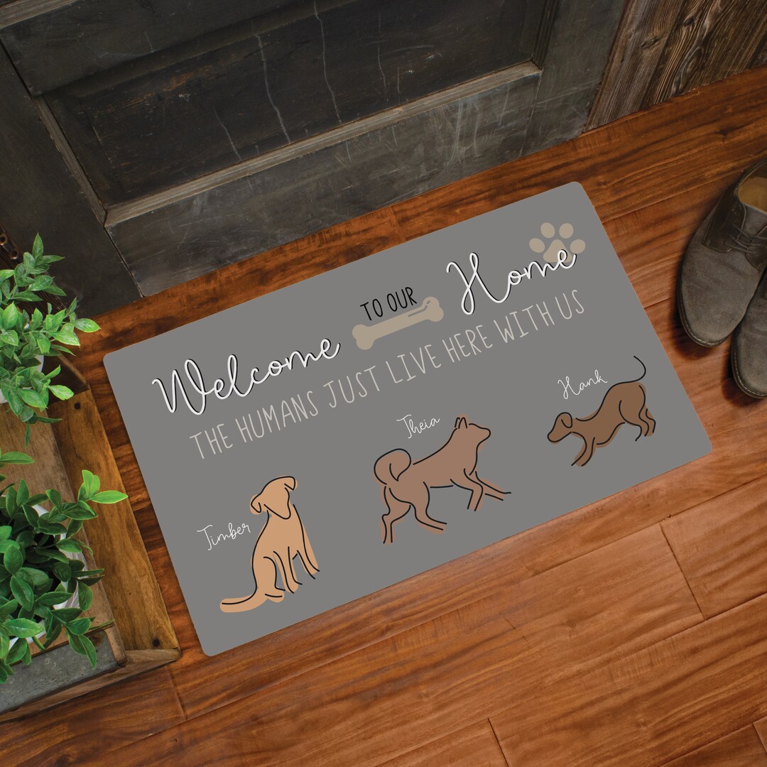 Personalized Pet Dog Doormat Welcome to Our Home Dog Doormat Gifts for ...