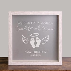 Baby Loss Shadow Box for Grieving Parents | Miscarriage Still Born ...